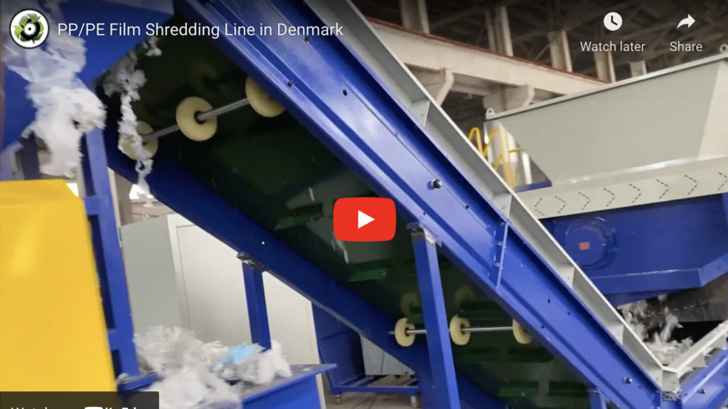 PP/PE Film Shredding Line in Denmark - Plastic Recycling Machines