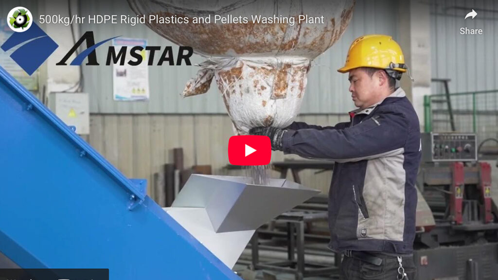 500kg/hr HDPE Rigid Plastics and Pellets Washing Plant - Plastic ...