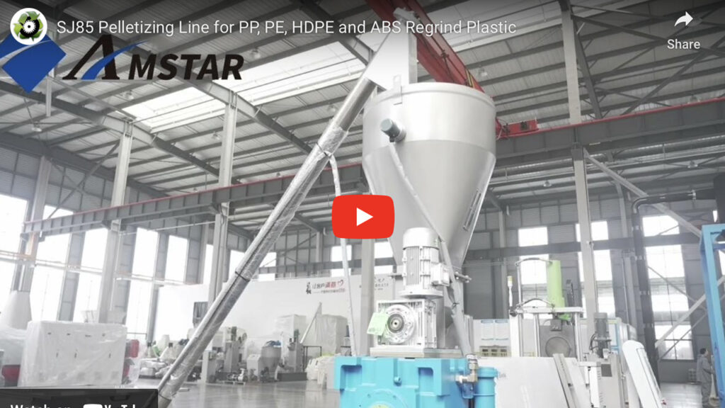 SJ85 Pelletizing Line for PP, PE, HDPE and ABS Regrind Plastics ...