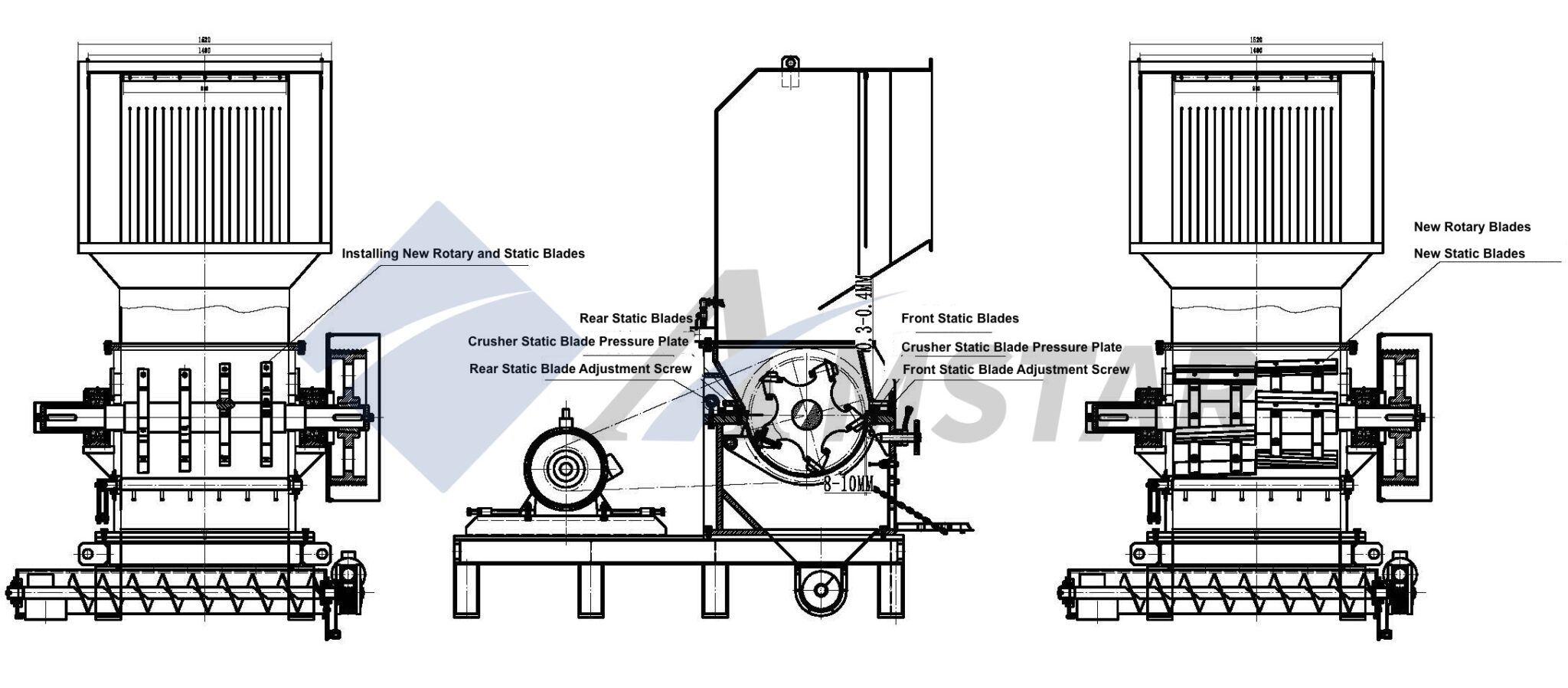 SWHB1000 Plastic Granulator: Blade Replacement Guide - Plastic ...