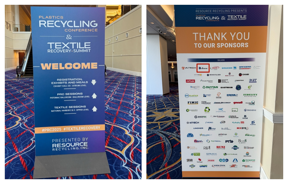 Amstar at Plastics Recycling Conference 2025 - Plastic Recycling Machines