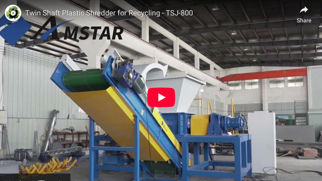 TSJ-800 Twin Shaft Plastic Shredder - Plastic Recycling Machines
